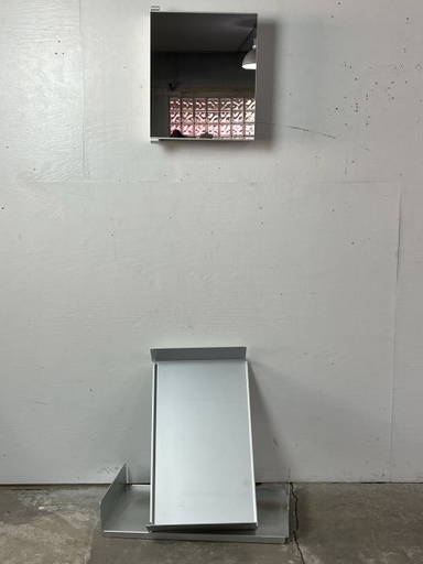 Dieter Rams Aluminum Shelves & Aga Wall Unit Cabinet