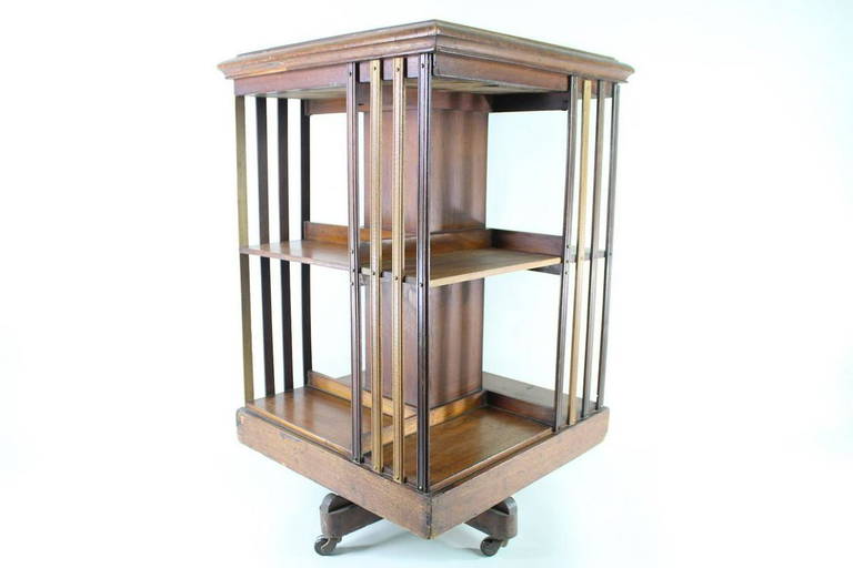 Antique Revolving Wooden Library Book Case Mill, Retail - Mar 05, 2022 ...