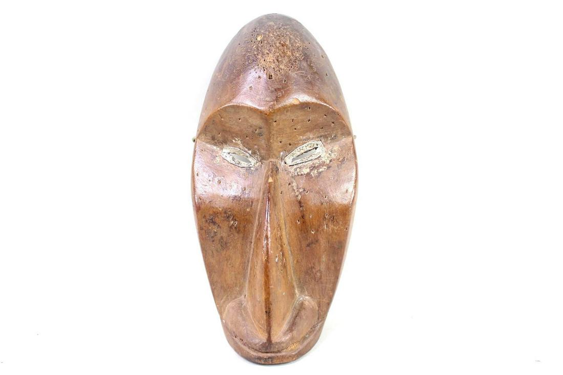 African Dan Tribe Ceremonial Wooden Tribal Mask, Patina