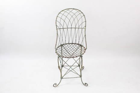 Vintage Metal Wire Garden Chair