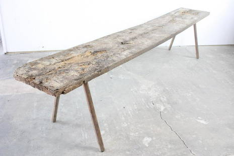 Vintage Labeled Bally Butcher Block Table