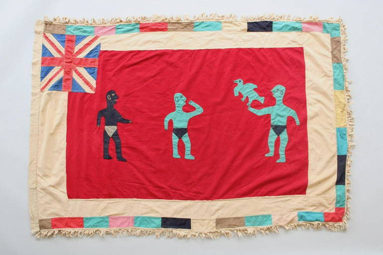 Fante Asafo Flag, Figures with Bird, Early-Mid 20th C. Ghana, 13 of 107 ...