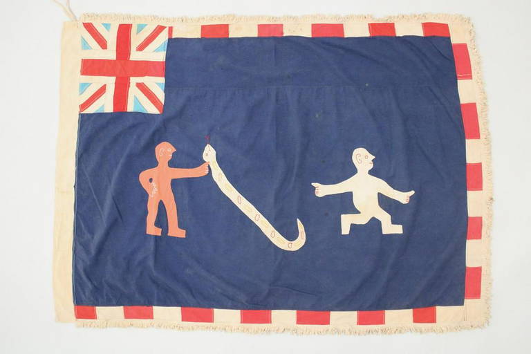 Fante Asafo Flag, Man Holding Snake, Mid-20th C. Ghana, 39 of 107 ...