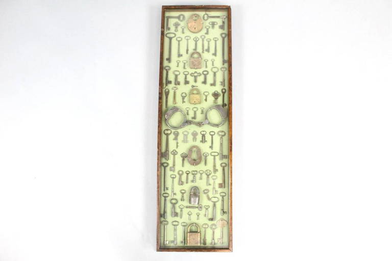 Framed Antique Skeleton Key, Lock & Handcuff Collection (#0245) on Jan ...