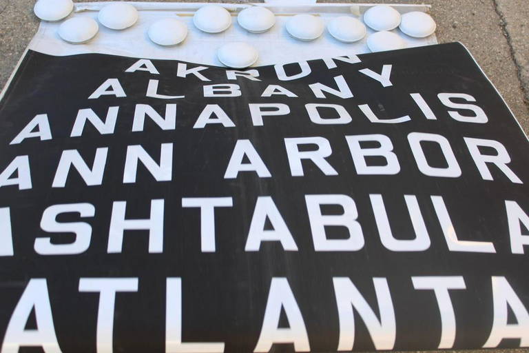 Gigantic 69 ft B&W Graphic Bus Destination Roll Sign, US & Canada ...