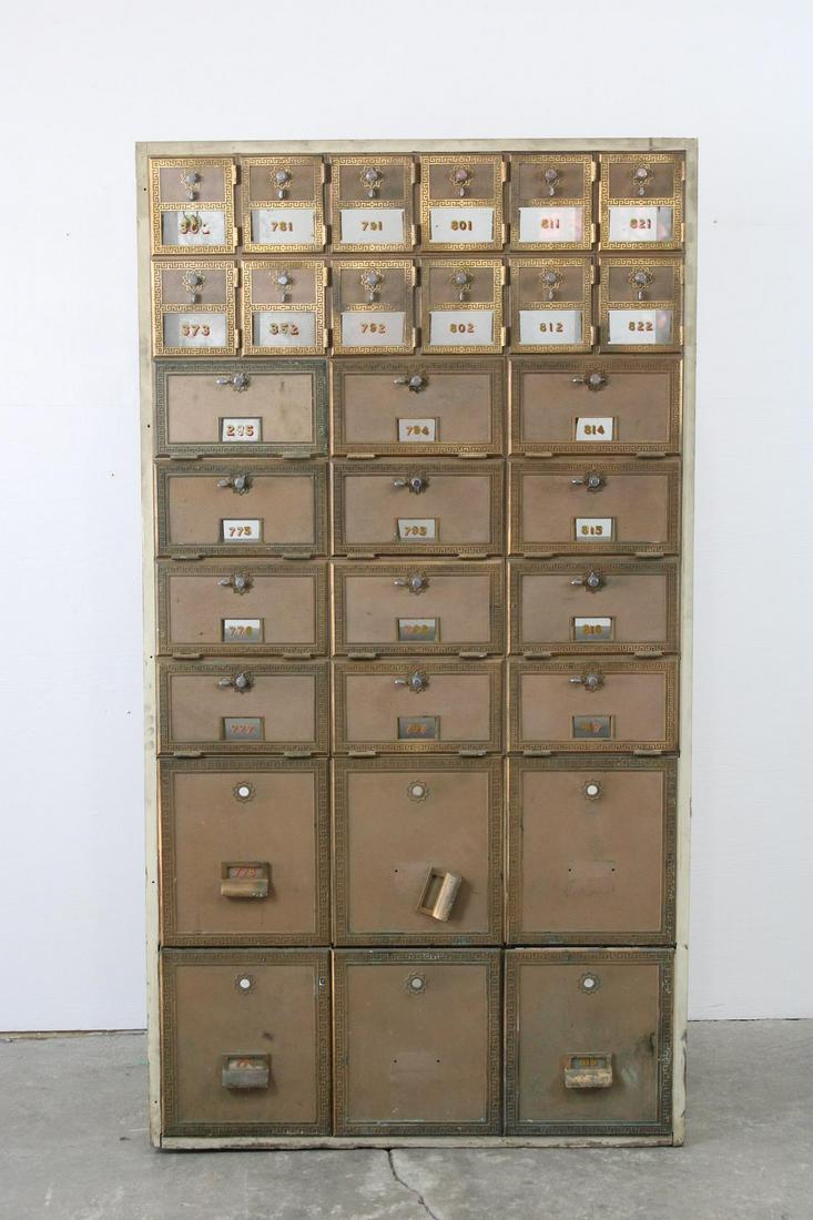 Industrial Post Office Box Cabinet Unit Auction