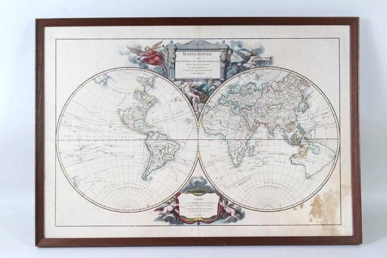Robert De Vaugondy 1752 Map Of The World, Mappemonde