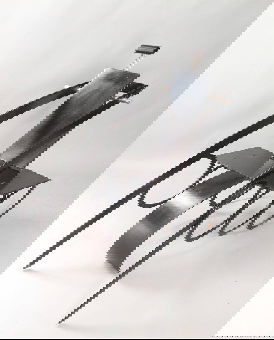 Postmodern Metal Sculpture Chair By Artist Joseph Dosio, Claverack, Ny ...