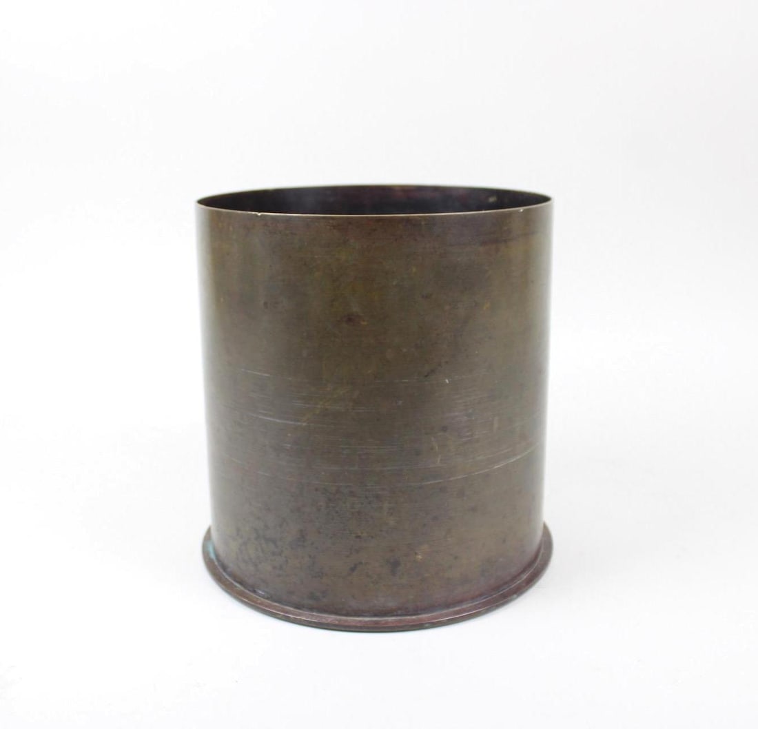 Huge Wwi Artillery Shell Casing Container, Trench Art Planter Auction