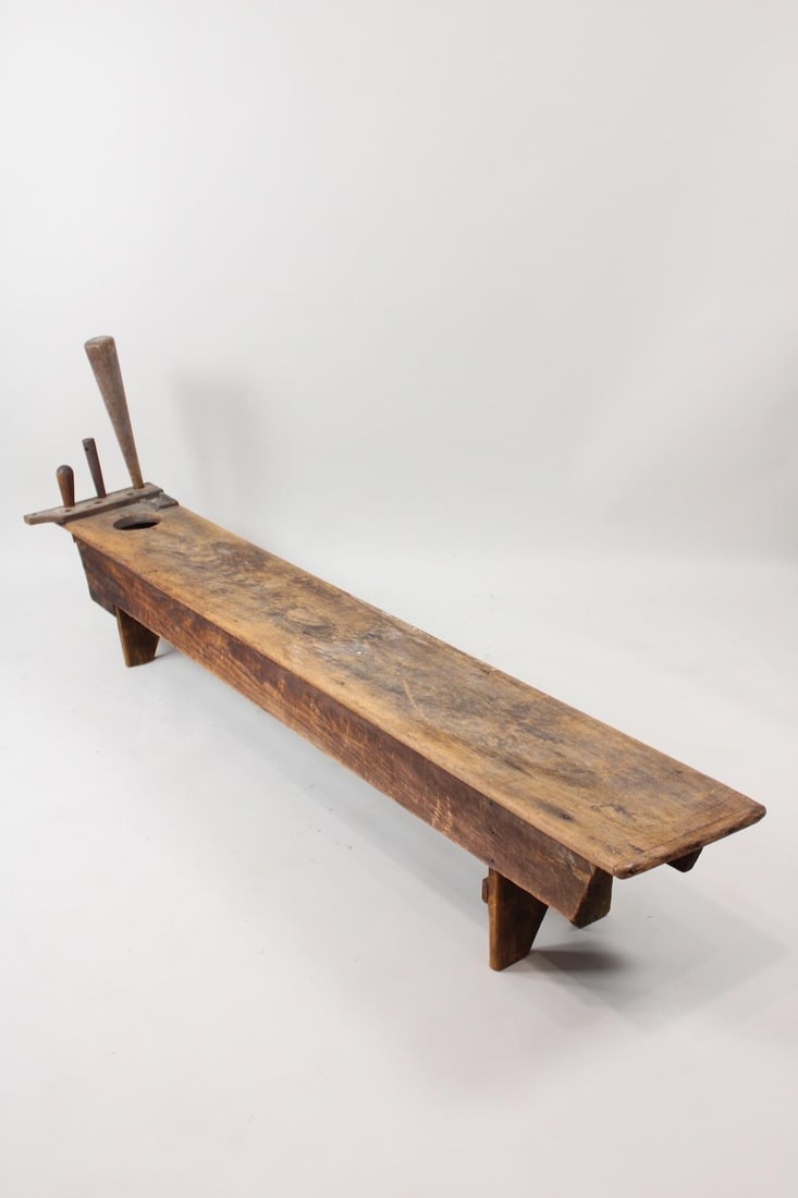 7-foot Sailmaker's Bench With Nautical Fids & Drawer Auction