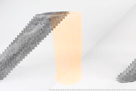 Large Primitive Hollowed Tree Wooden Log Vessel, 1 Of 6 Auction