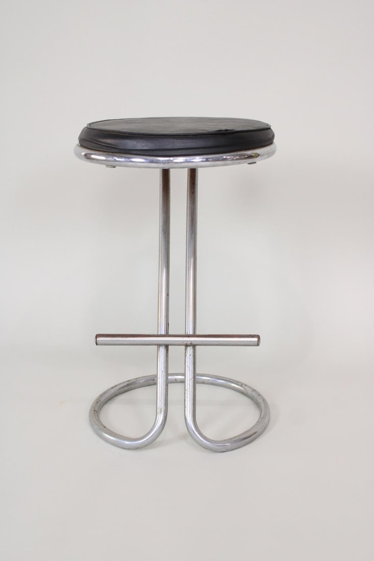 Art Deco Chrome "z" Stool By Gilbert Rohde Auction