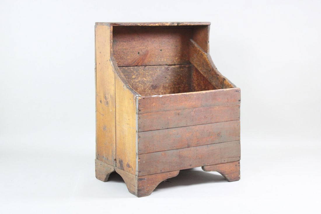 Primitive Firewood Storage Box For Fireplace Auction
