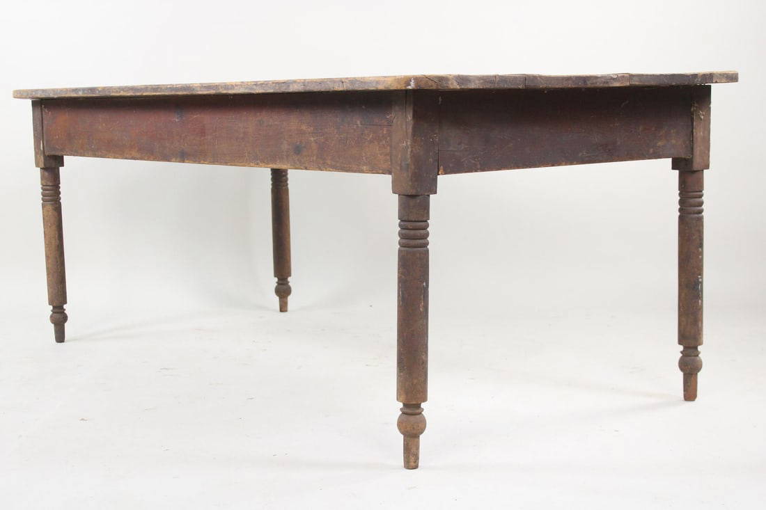3.5-plank Primitive Farm Harvest Table Auction