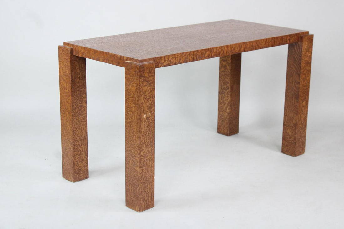 Mid Century Modern Cubist Burl Console Table Auction