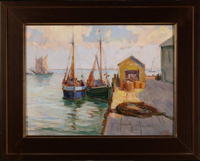 Albert Edel (1894-1970) Sunset at Railroad Wharf, - Sep 25, 2021 ...