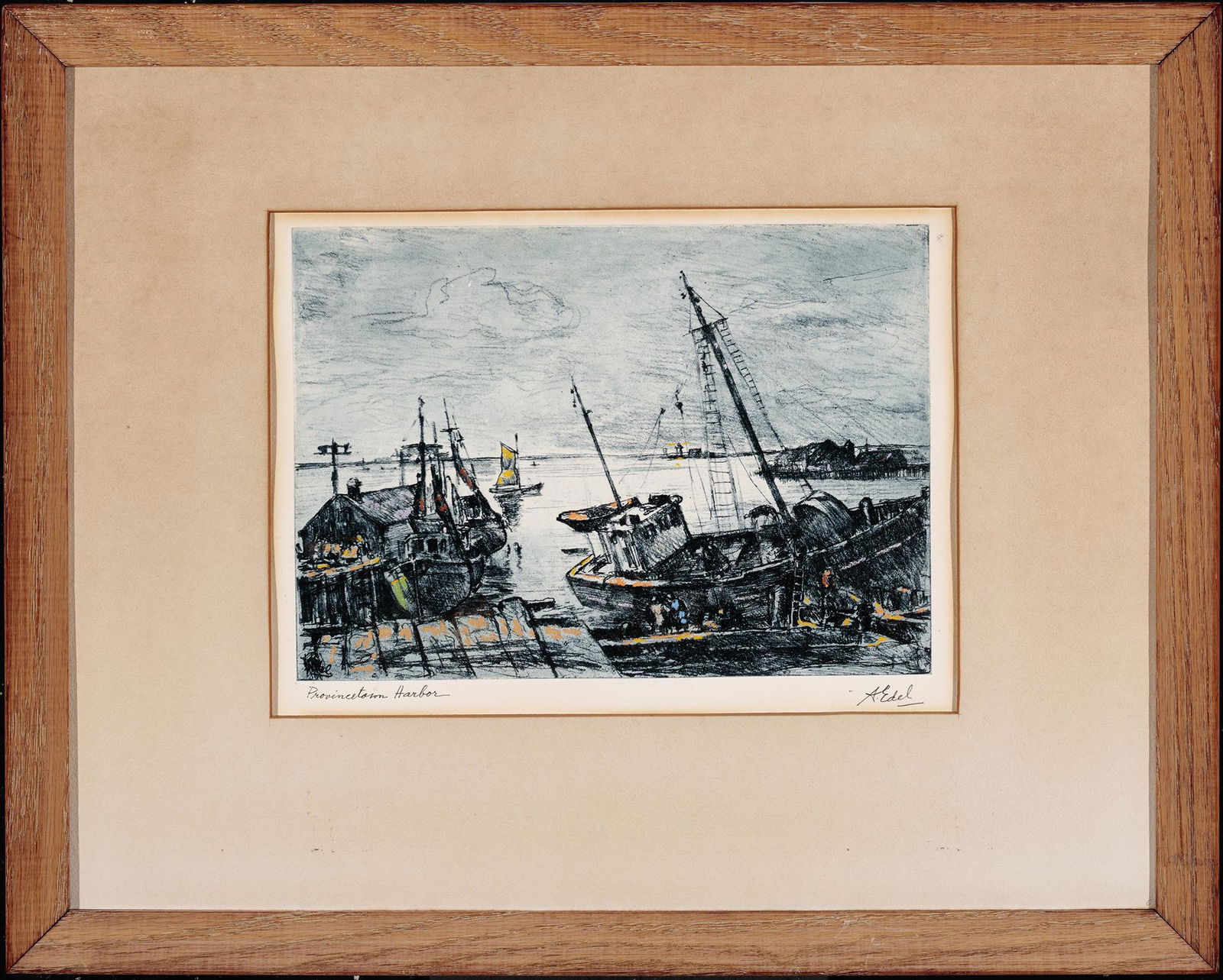 Albert Edel (1894-1970) Provincetown Harbor, n.d. (#0017) on Sep 25 ...