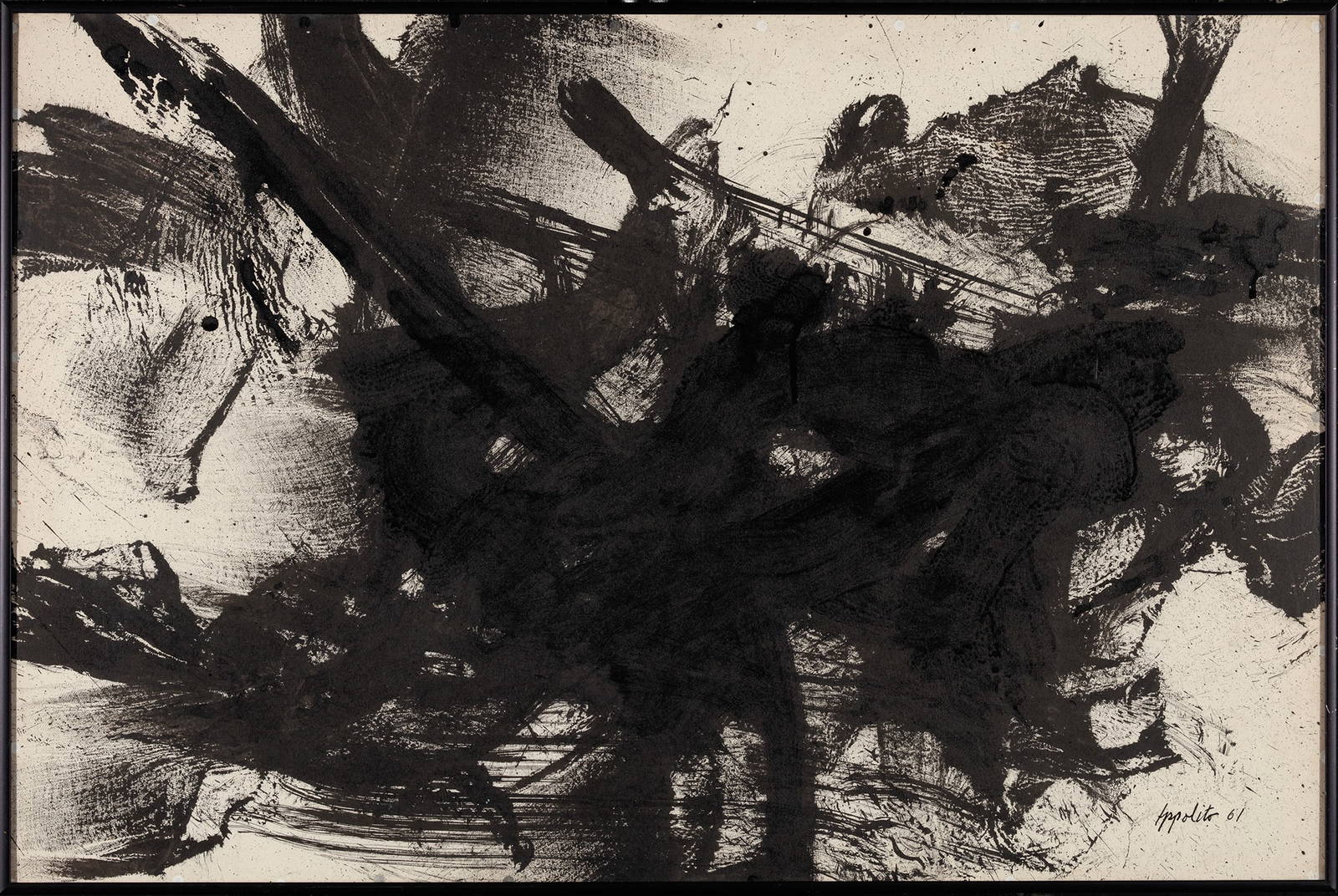 Angelo Ippolito, Untitled (abstract), Ink On Paper Auction