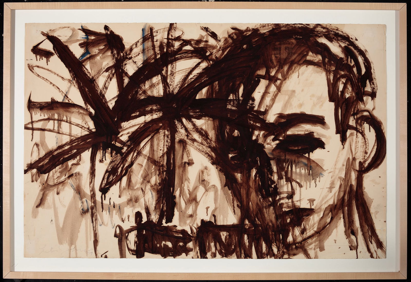 Lester Johnson, The Garden, Ink On Paper