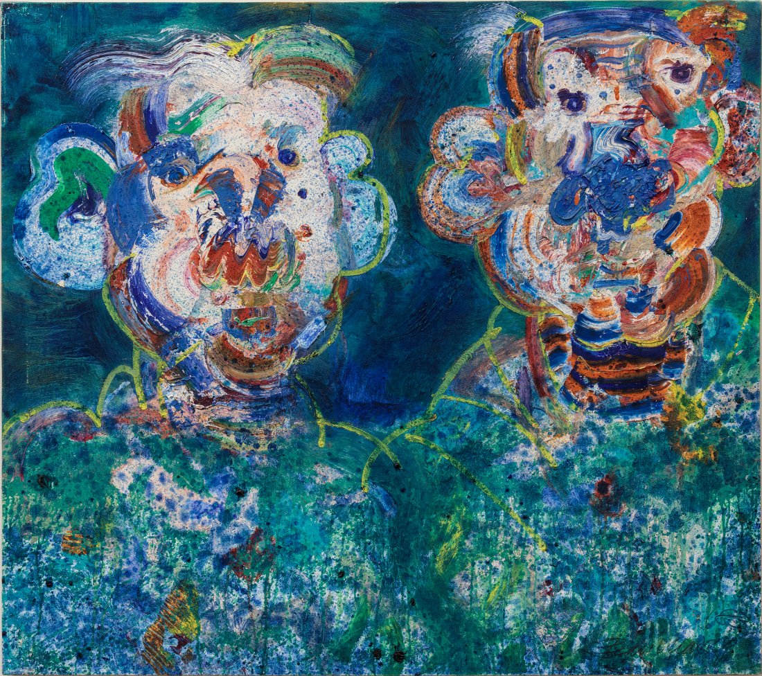 Robert Beauchamp, Two Brothers: The Artist And His Brother Gene, Oil On ...