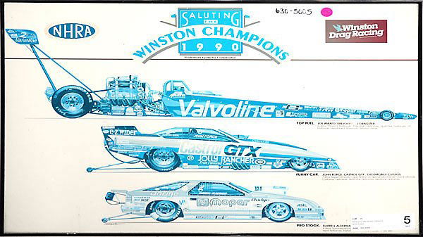 Saluting The 1990 Winston Champions Nhra Posters