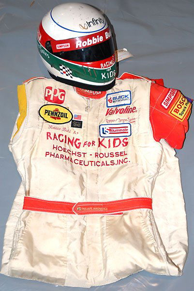 Robbie Buhl White Yellow Red W/ Helmet Race Suit