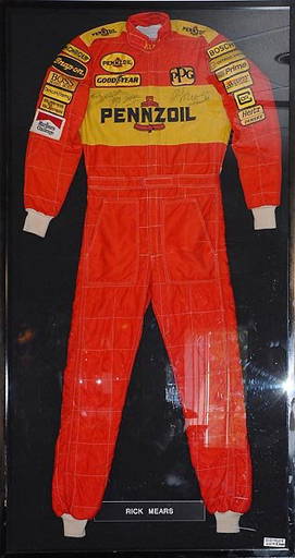 Signed Rick Mears Pennzoil Cart Race Used Suit