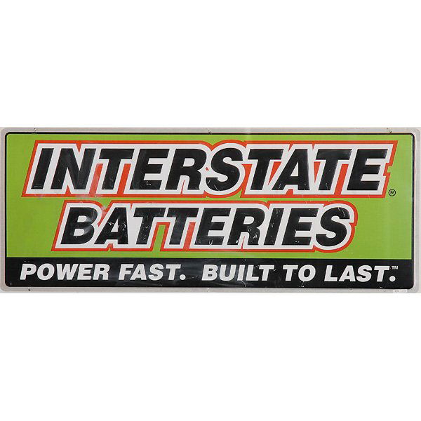154: Interstate Batteries Metal Sign 5 FT X 2 FT