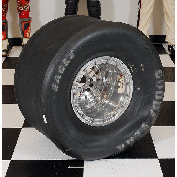 225: Top Fuel Dragster Tire on Rim
