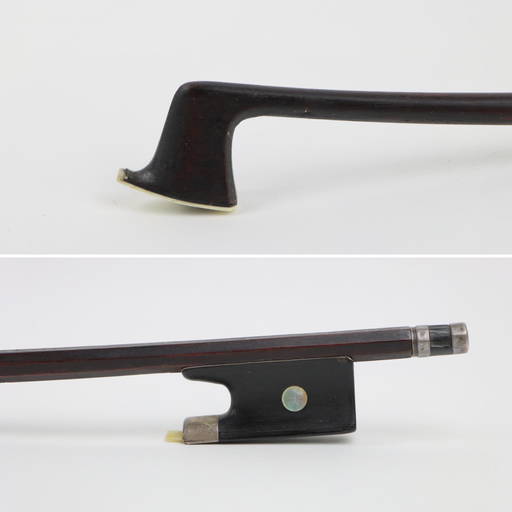 A Silver Hermann Albert Hoyer Violin Bow
