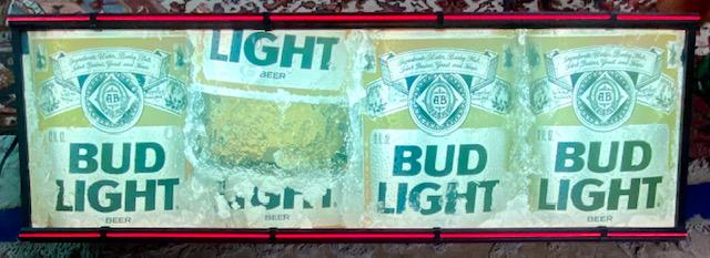 Vintage Bud Light Bar Sign