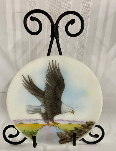 Fenton Signed & Numbered Eagle Plate