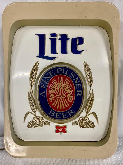 Vintage Lighted Miller Lite Sign