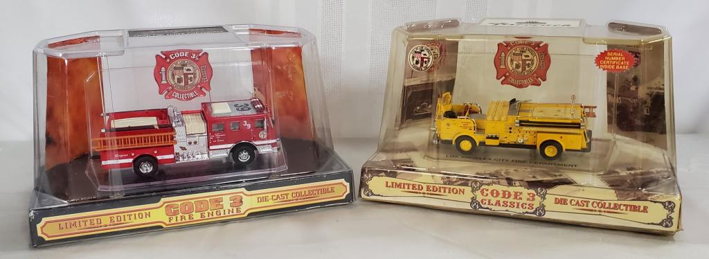 2 Code 3 Die Cast Fire Trucks 1:64 NIB - Sep 08, 2021 | Berner's ...