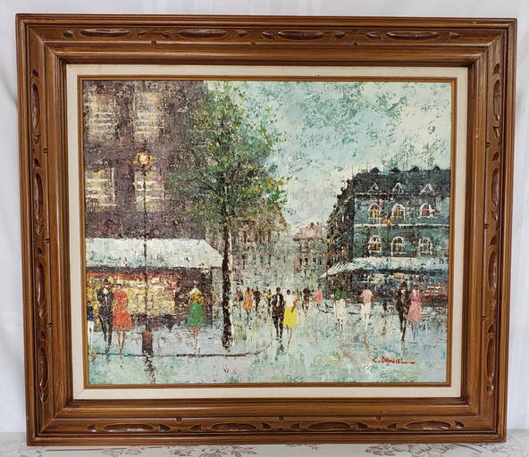 Framed Oil Painting Signed C. Daniel