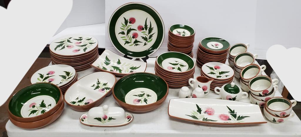 88 Pc. Stangl Pottery "Thistle" Dinnerware - Feb 23, 2022 | Berner's ...