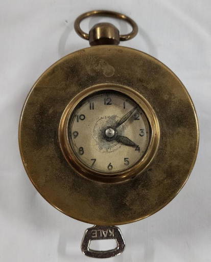 Antique Brass Watchmans Clock.