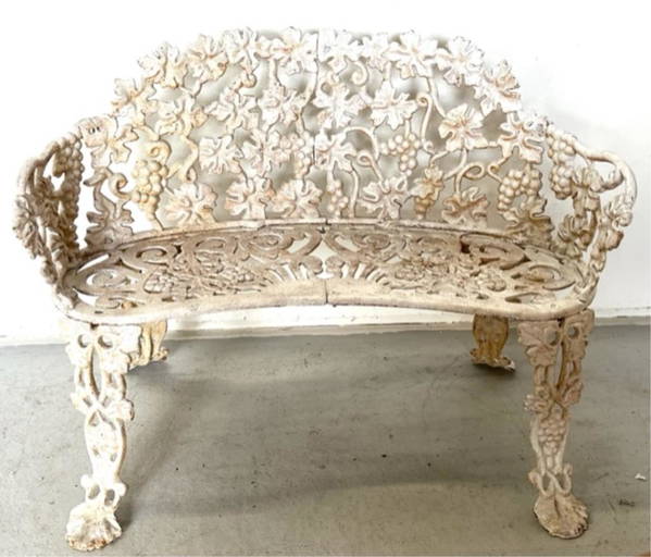 Cast Iron Garden Bench (#0135) on May 18, 2022 | Berner's Auction in FL