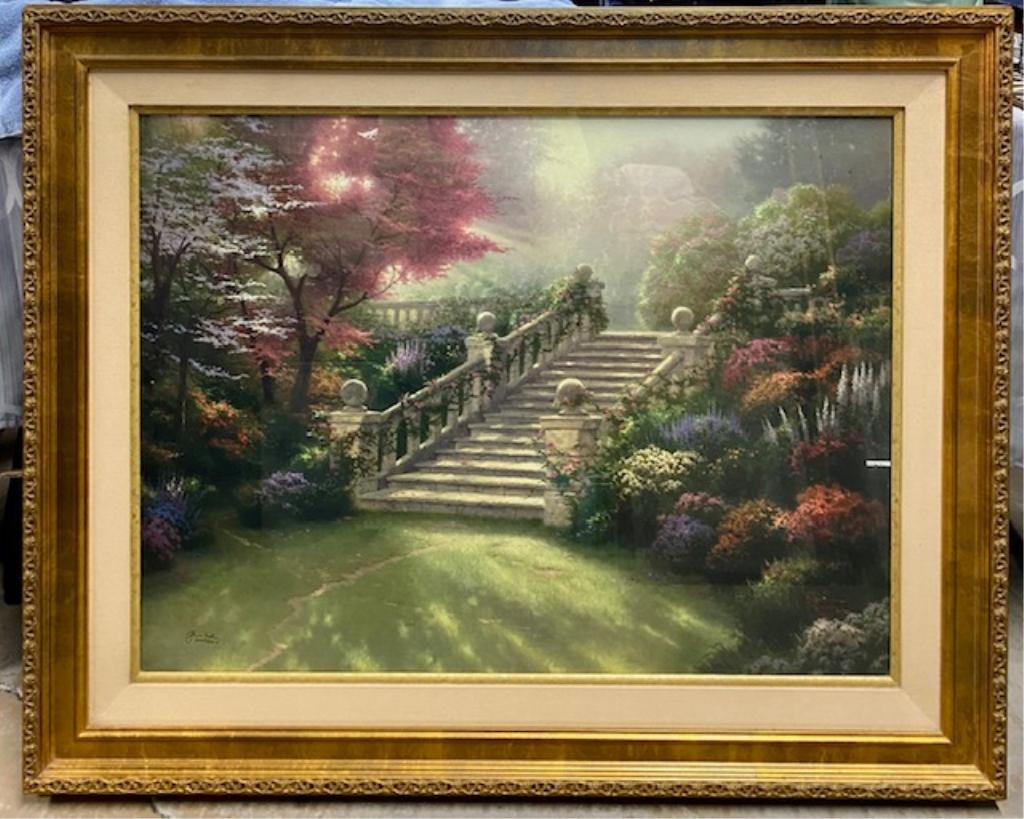 Beautiful Kinkade "stairway To Paradise" Litho