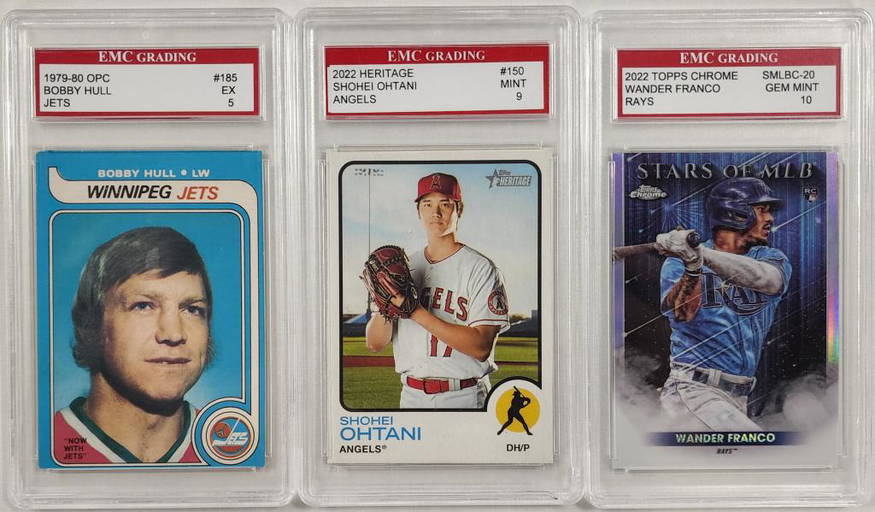 3 Graded Collector Baseball Cards