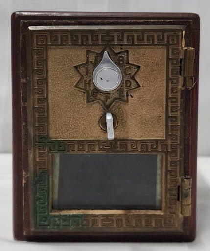 Vintage Keyless Lock Co. Post Office Box Coin Bank