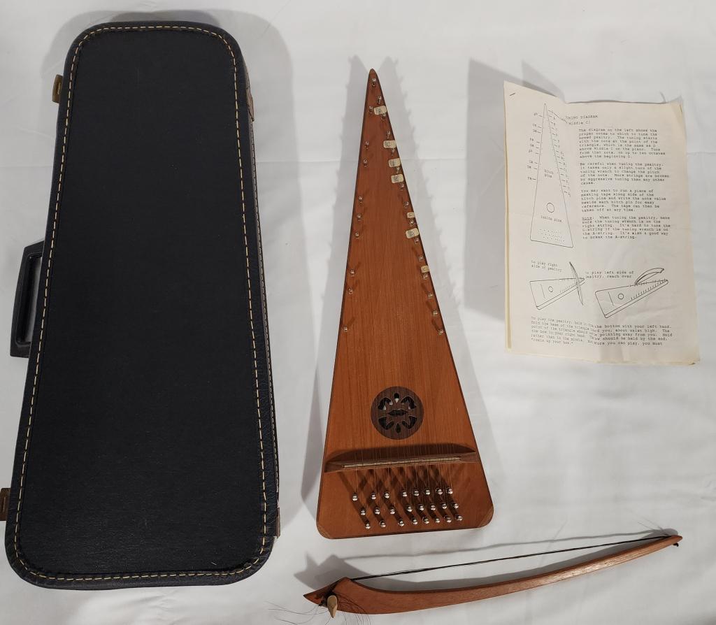 Vintage Bowed Psaltery W/carrying Case
