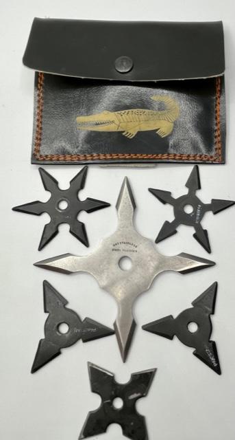 Collection Of Chinese Throwing Stars In Case