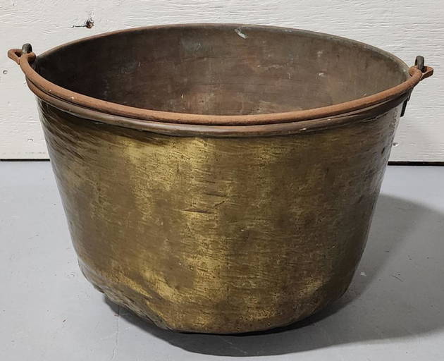 Large Brass Bucket With Handle