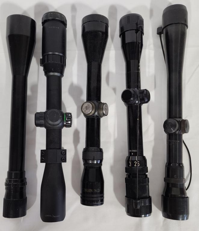 Collection Of 5 Assorted Gun Scopes