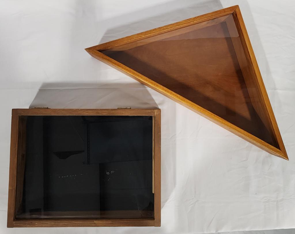 2 Wood Display Cases