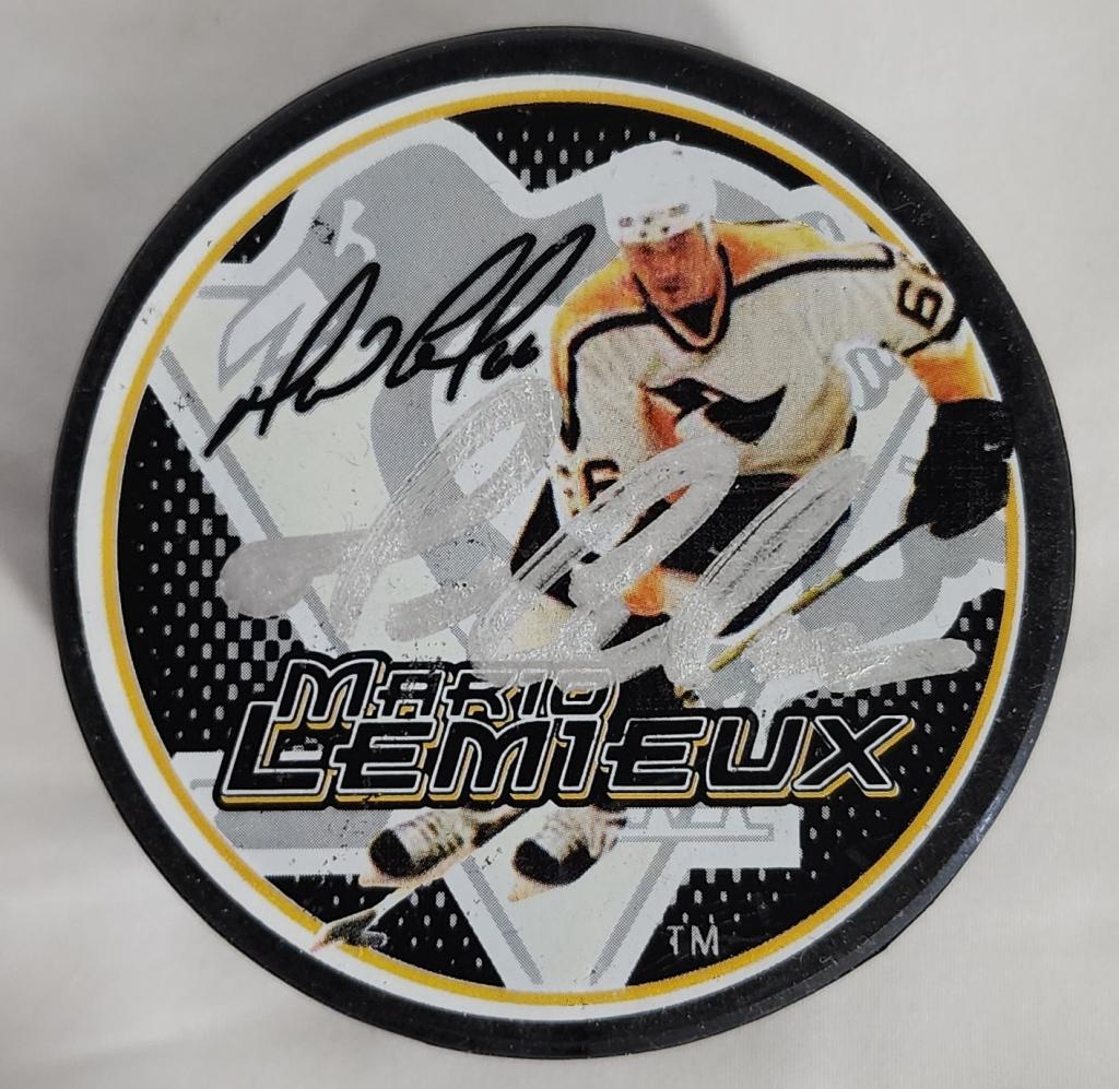 Mario Lemieux Signed Collectible Puck Auction