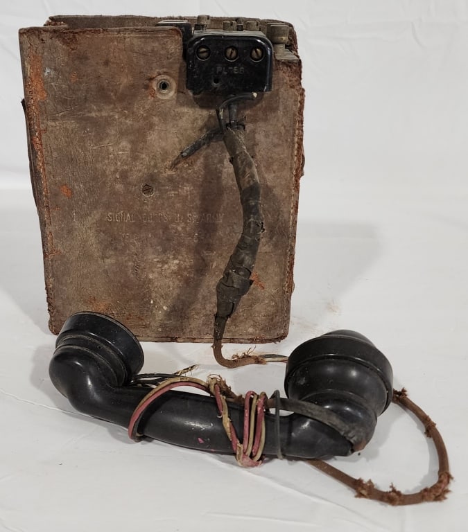 Vintage Us Army Signal Corps Field Phone