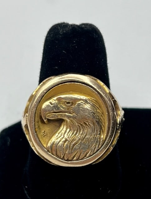 Franklin Mint 14k Golden Eagle Ring 19.3g