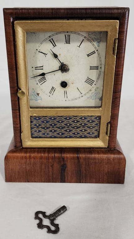 Jerome & Company Reverse Painting Mantle Clock Auction